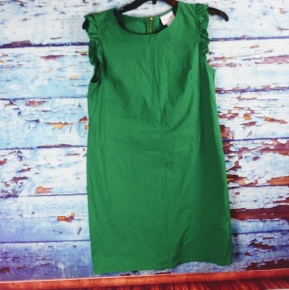 Heyton | Dresses | Heyton Green Ruffle Sleeve Dress | Poshmark